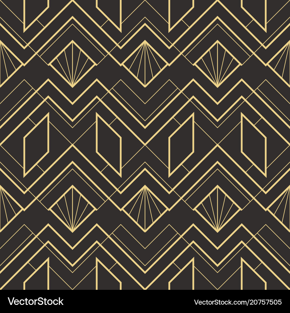 Abstract art deco seamless pattern 02 Royalty Free Vector