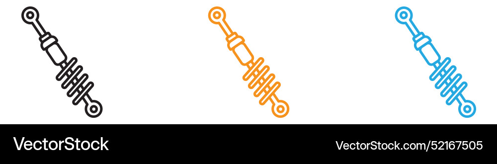 Damper icon logo set collection for web app ui Vector Image