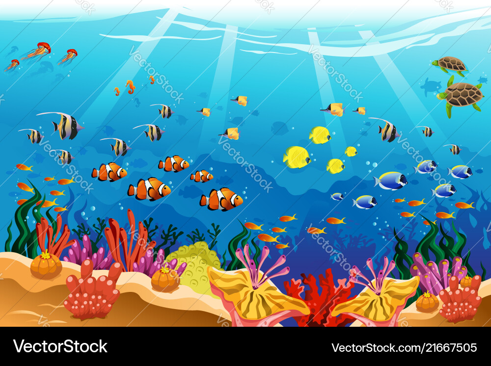 Underwater Background Vector Underwater Background Vector Art