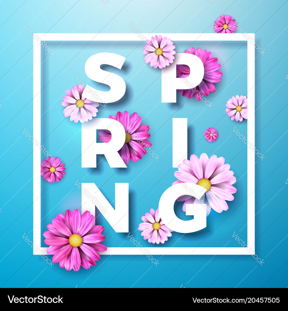 On a spring nature theme Royalty Free Vector Image