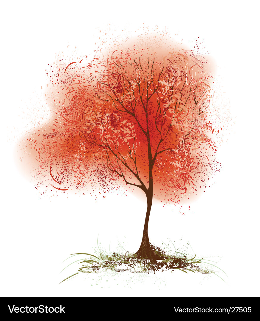 Red aspen Royalty Free Vector Image - VectorStock