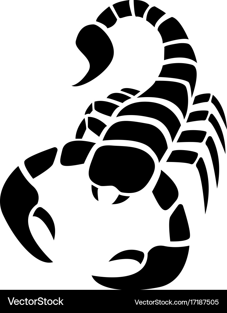 Scorpion icon in simple tattoo style Royalty Free Vector