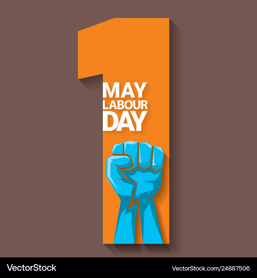 1 may - happy labour day Royalty Free Vector Image