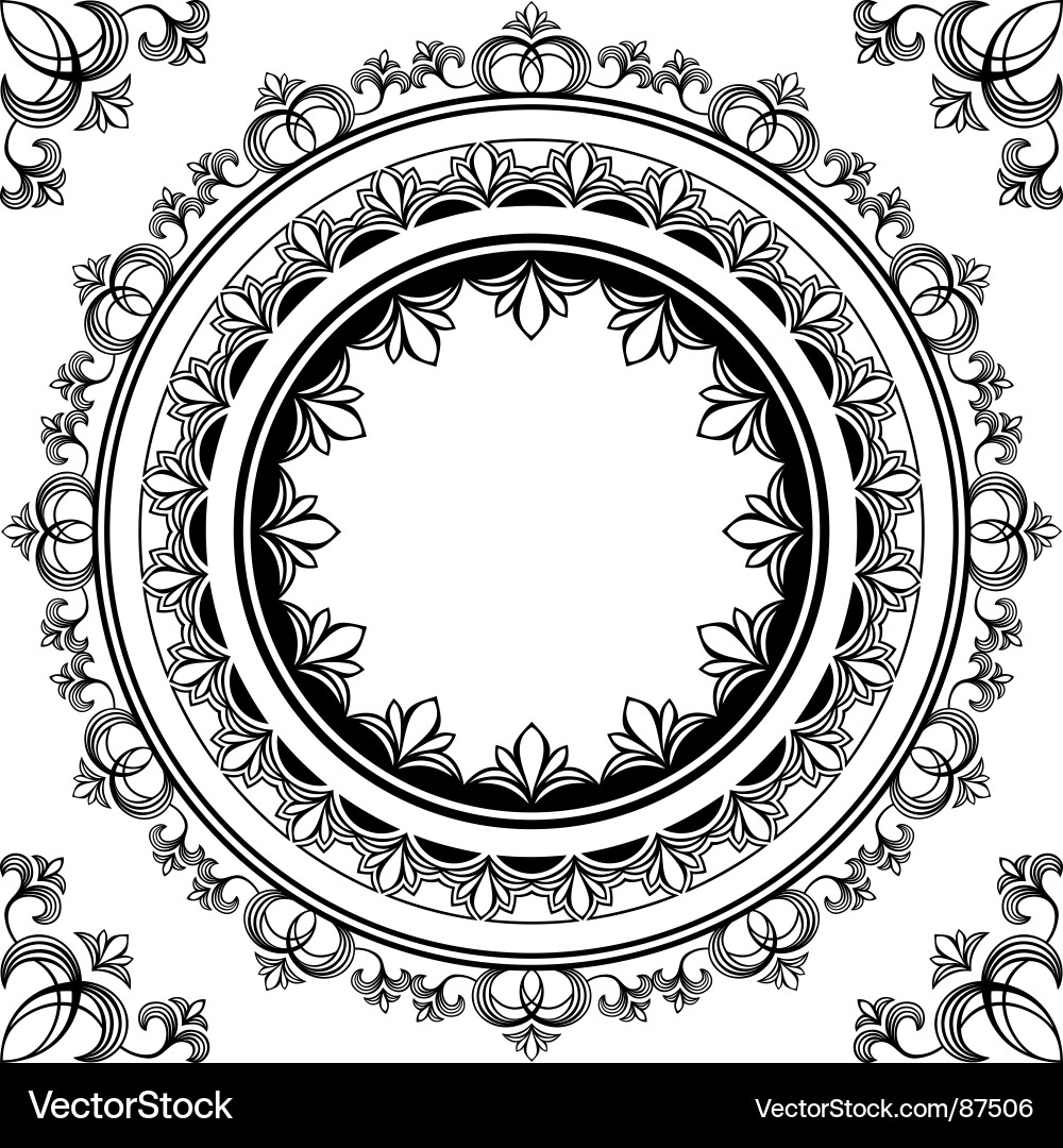 Circle frames Royalty Free Vector Image - VectorStock