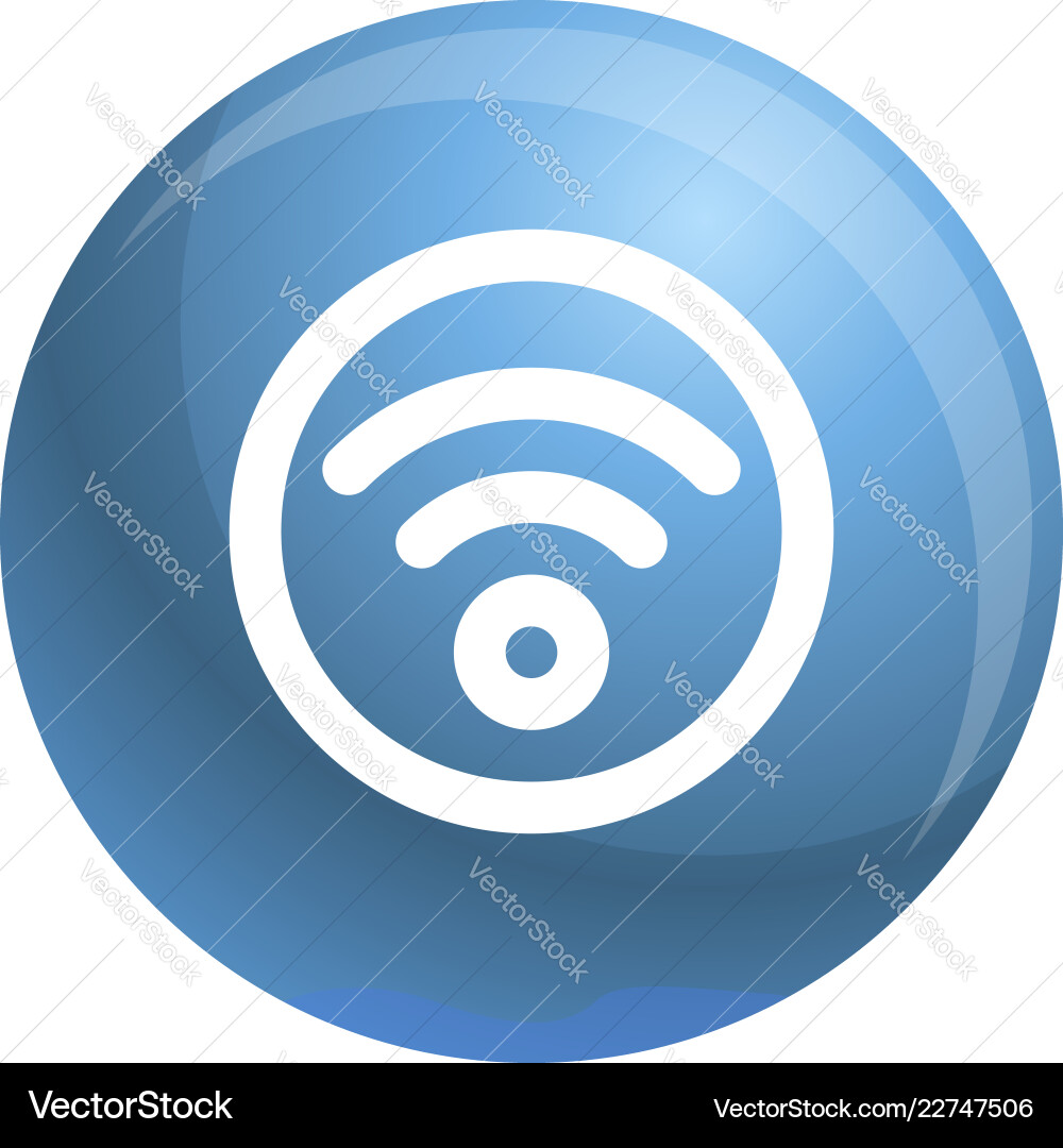 Circle wifi icon outline style Royalty Free Vector Image