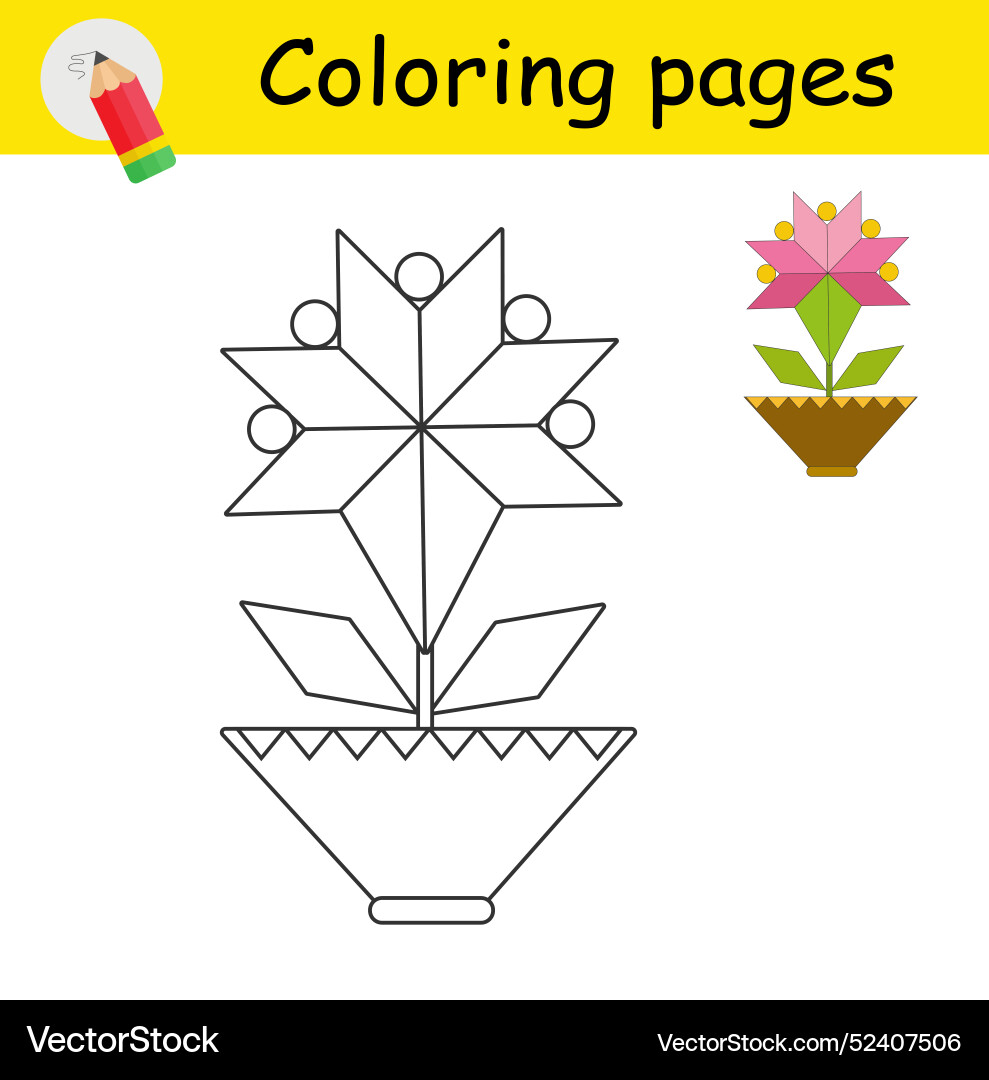 Coloring page for children education Royalty Free Vector