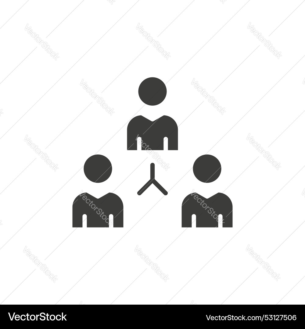 Ponzi scheme line icon isolated on white Vector Image