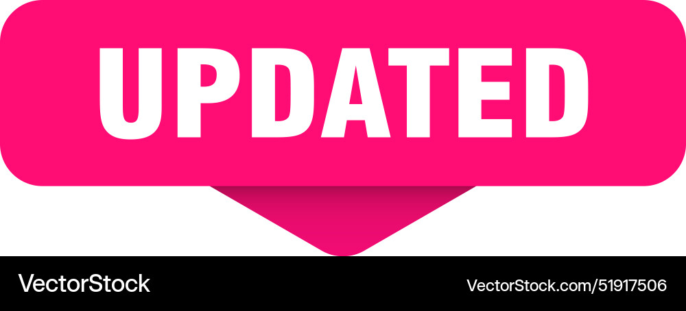 Updated sticker updated sign on transparent Vector Image