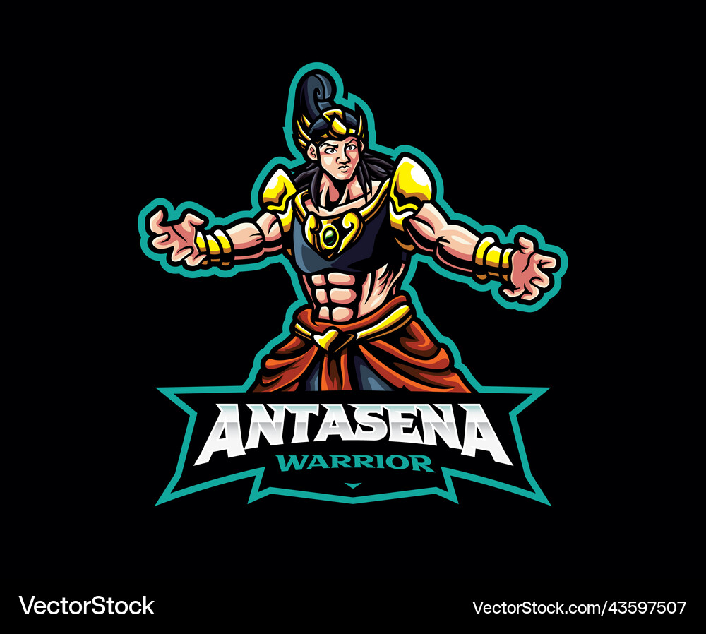Antasena mascot logo design Royalty Free Vector Image