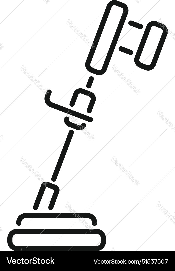 Black line art of a microphone stand Royalty Free Vector