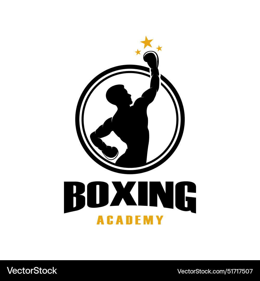 Boxing logo icon design Royalty Free Vector Image