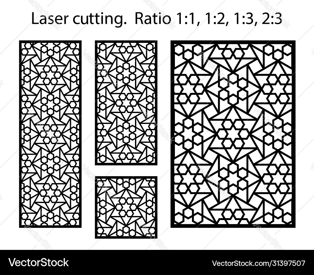 Decorative grid fence lattice pattern design Vector Image