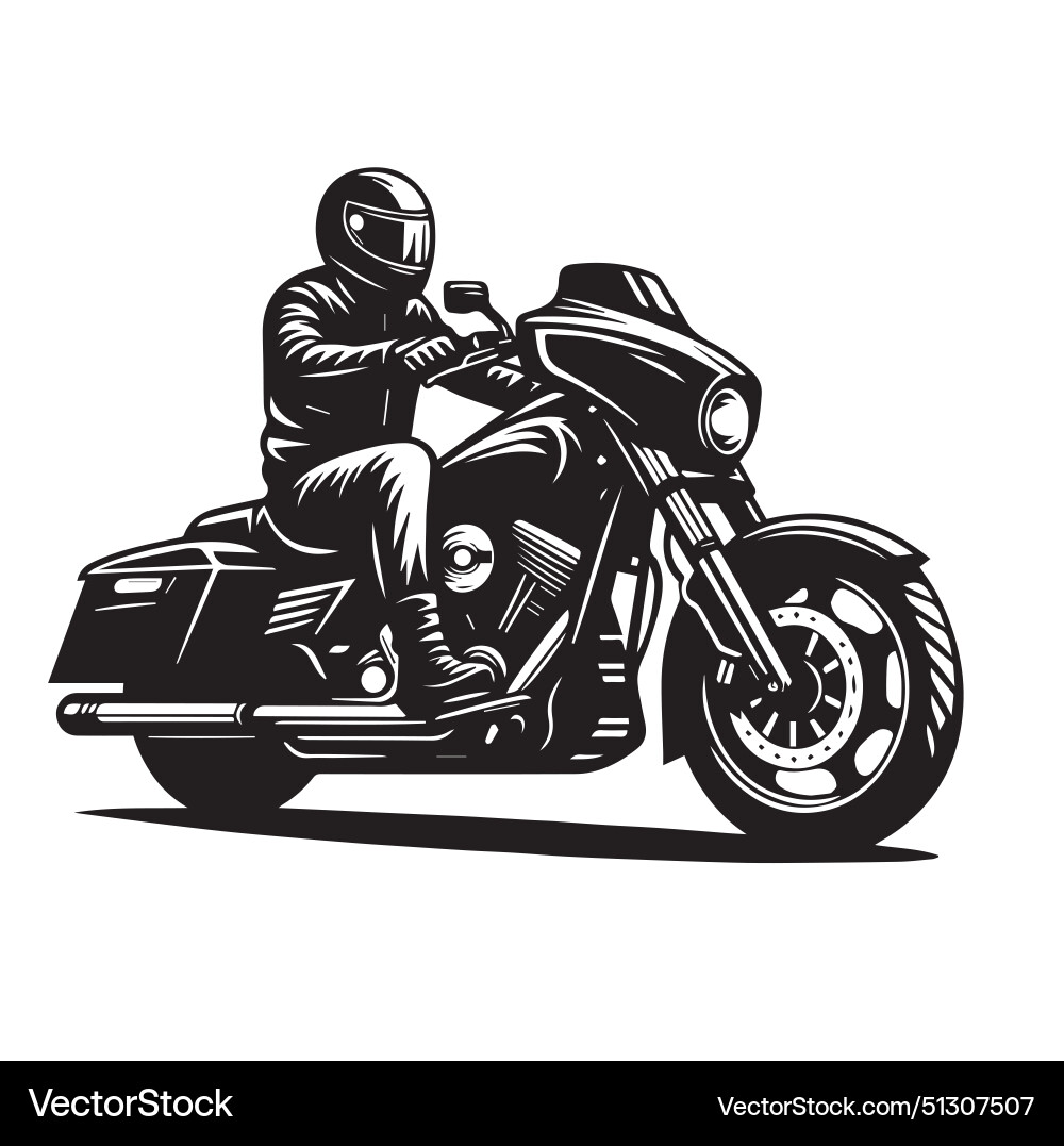 Dynamic motorcycle rider Royalty Free Vector Image