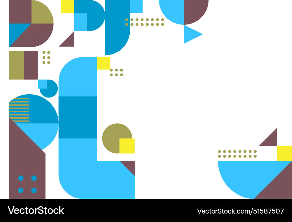 Geometric flat background circle triangle Vector Image