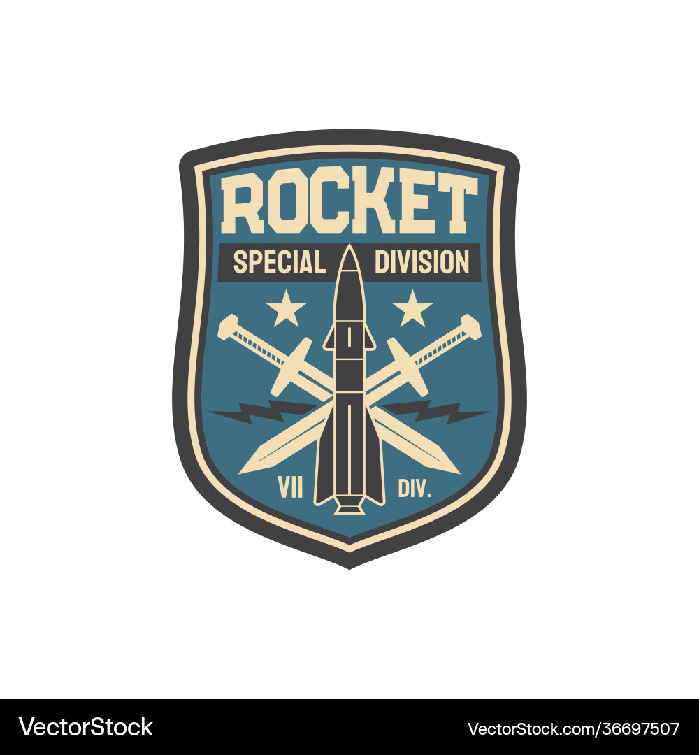 Military Rocket Squad Patch Royalty Free Vector Image