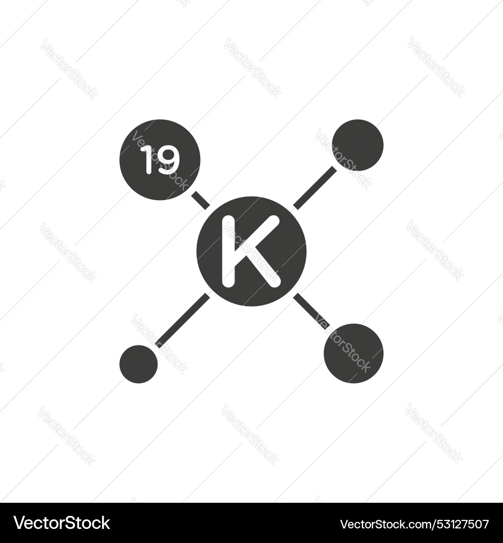 Potassium line icon isolated on white background Vector Image
