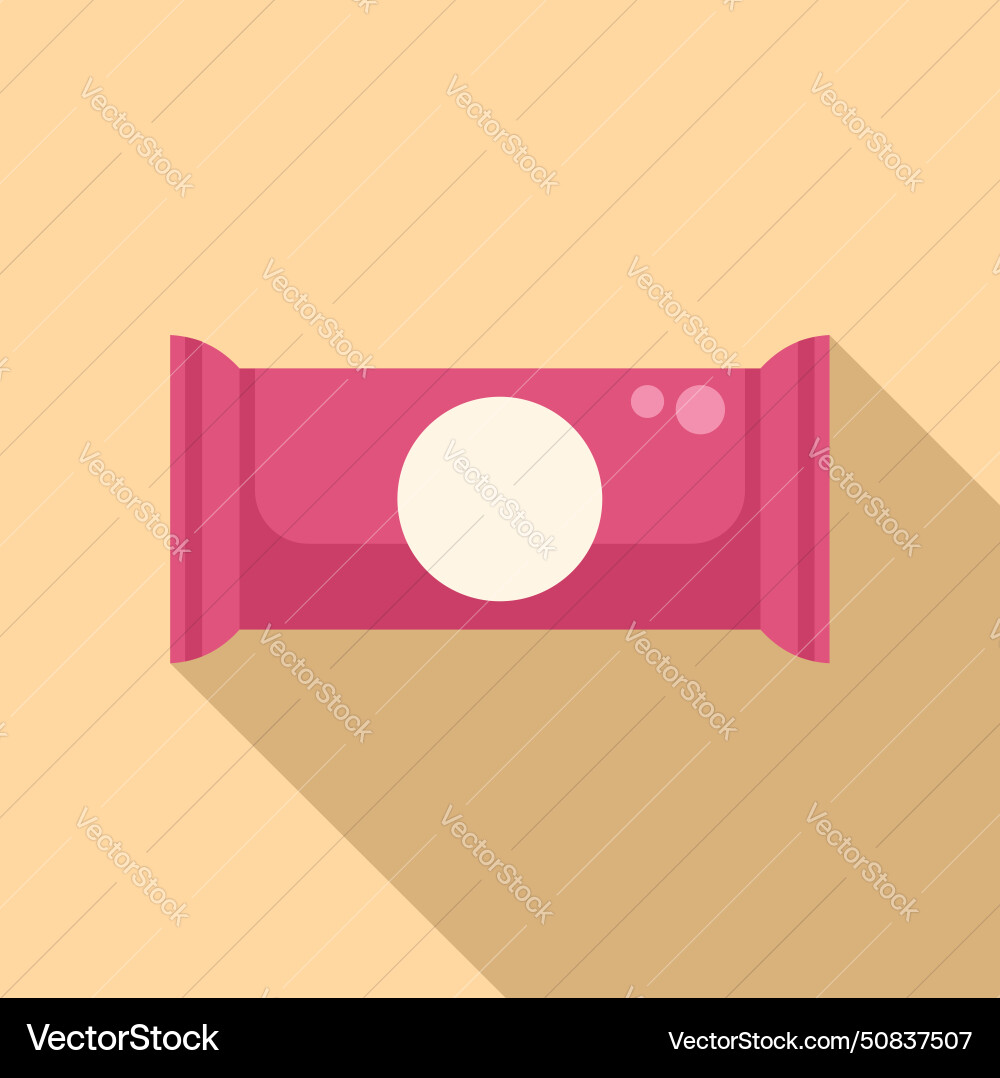 Snack bar icon flat biscuit nut food Royalty Free Vector