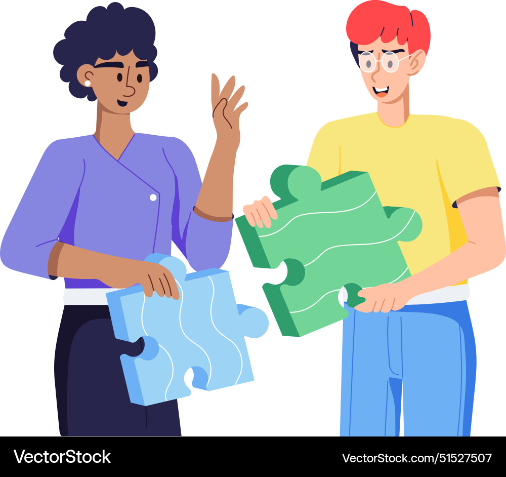 Team collaboration Royalty Free Vector Image - VectorStock