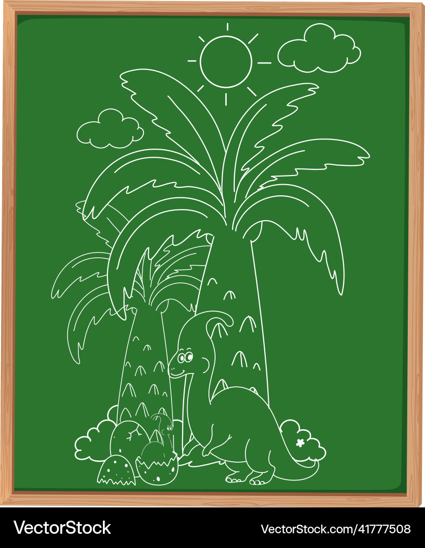 A board with doodle sketch design on white Vector Image