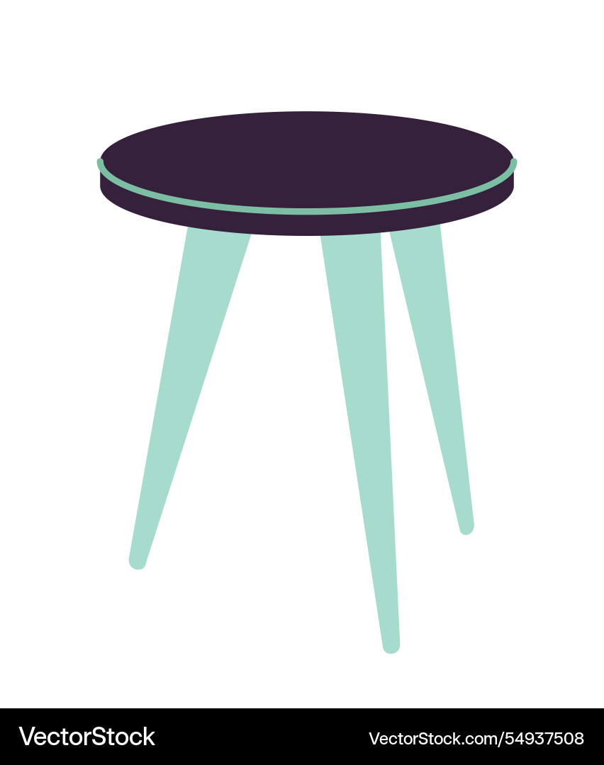 Minimalist round table Royalty Free Vector Image