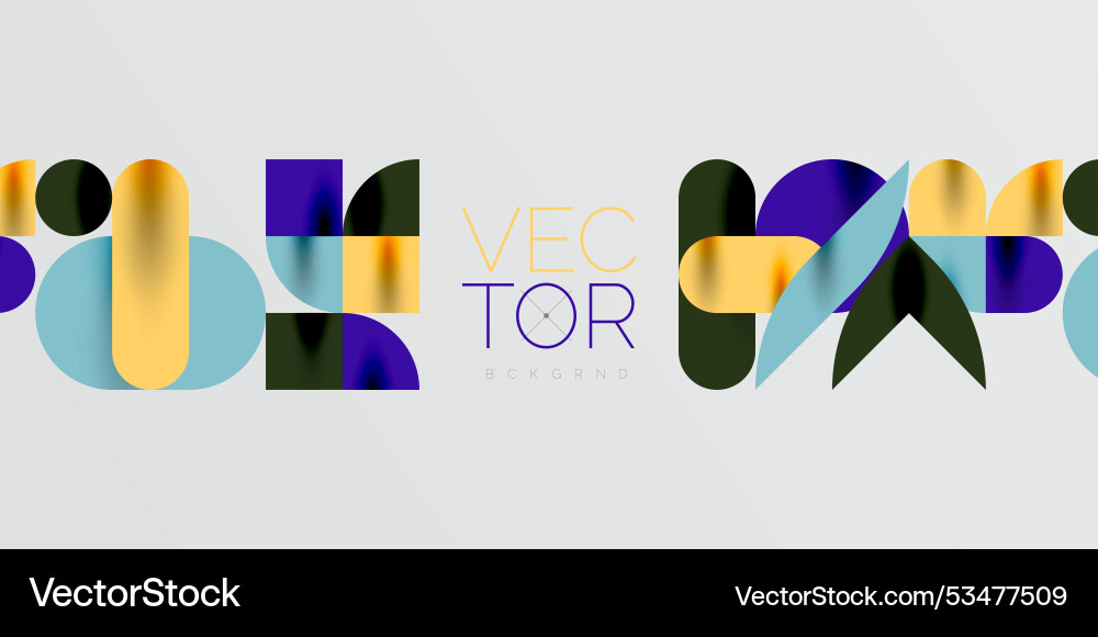 Circles semi squares and round shapes Royalty Free Vector