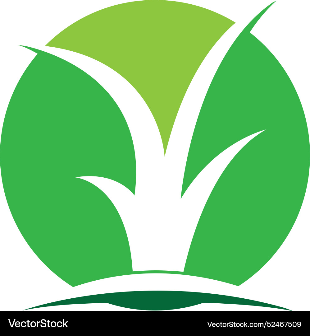 Grass logo Royalty Free Vector Image - VectorStock