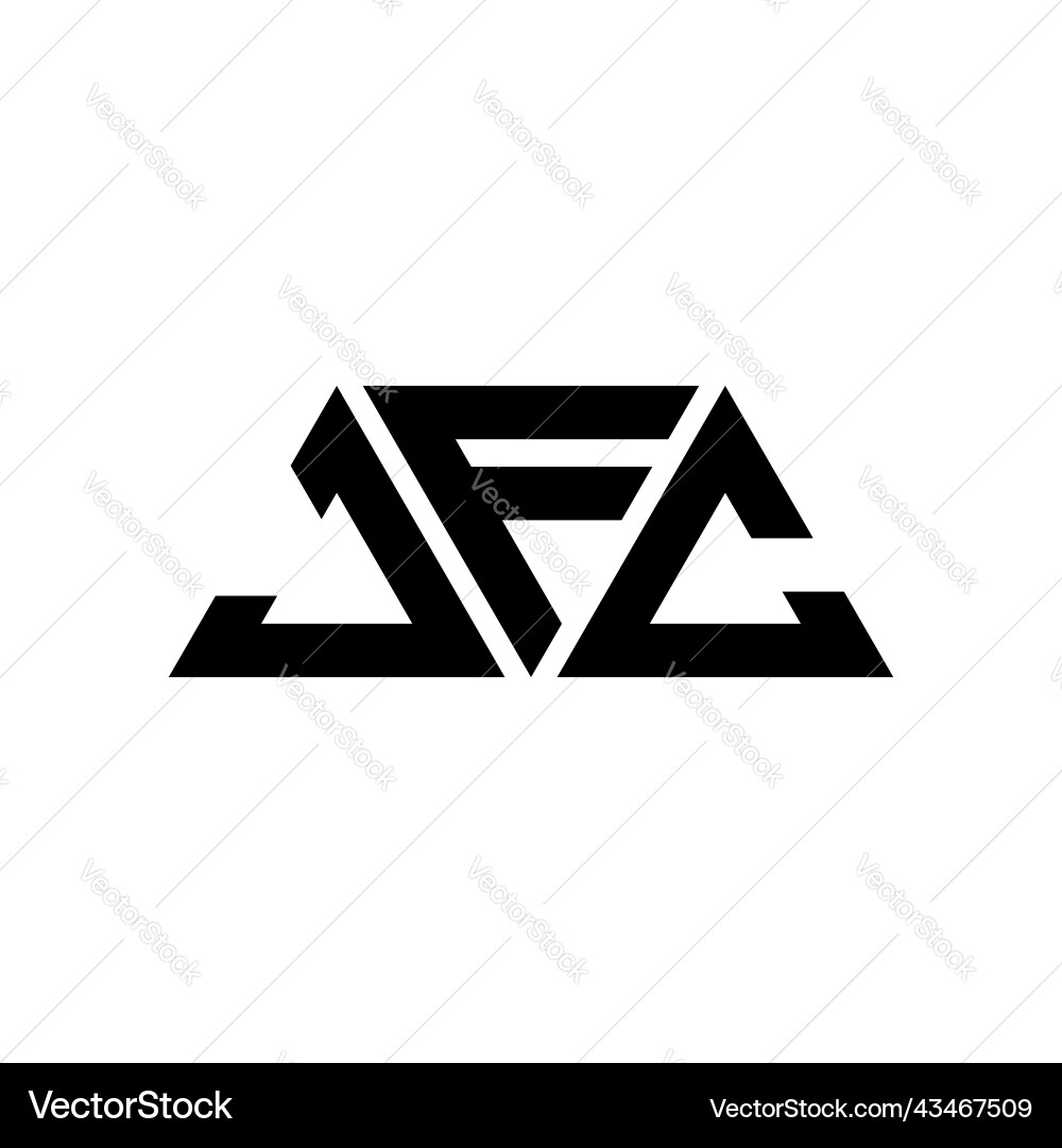Jfc triangle letter logo design Royalty Free Vector Image