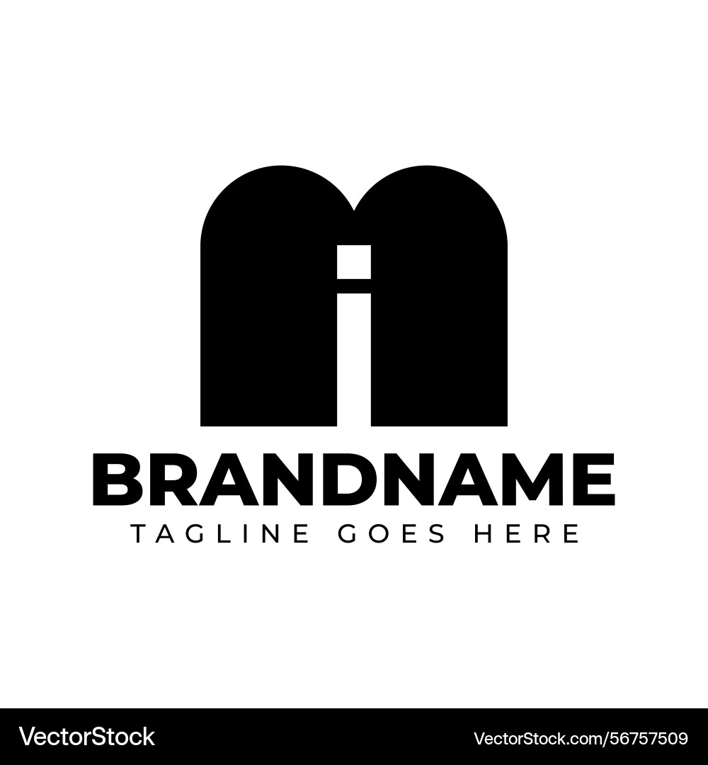 Letters mi monogram logo suitable for any Vector Image