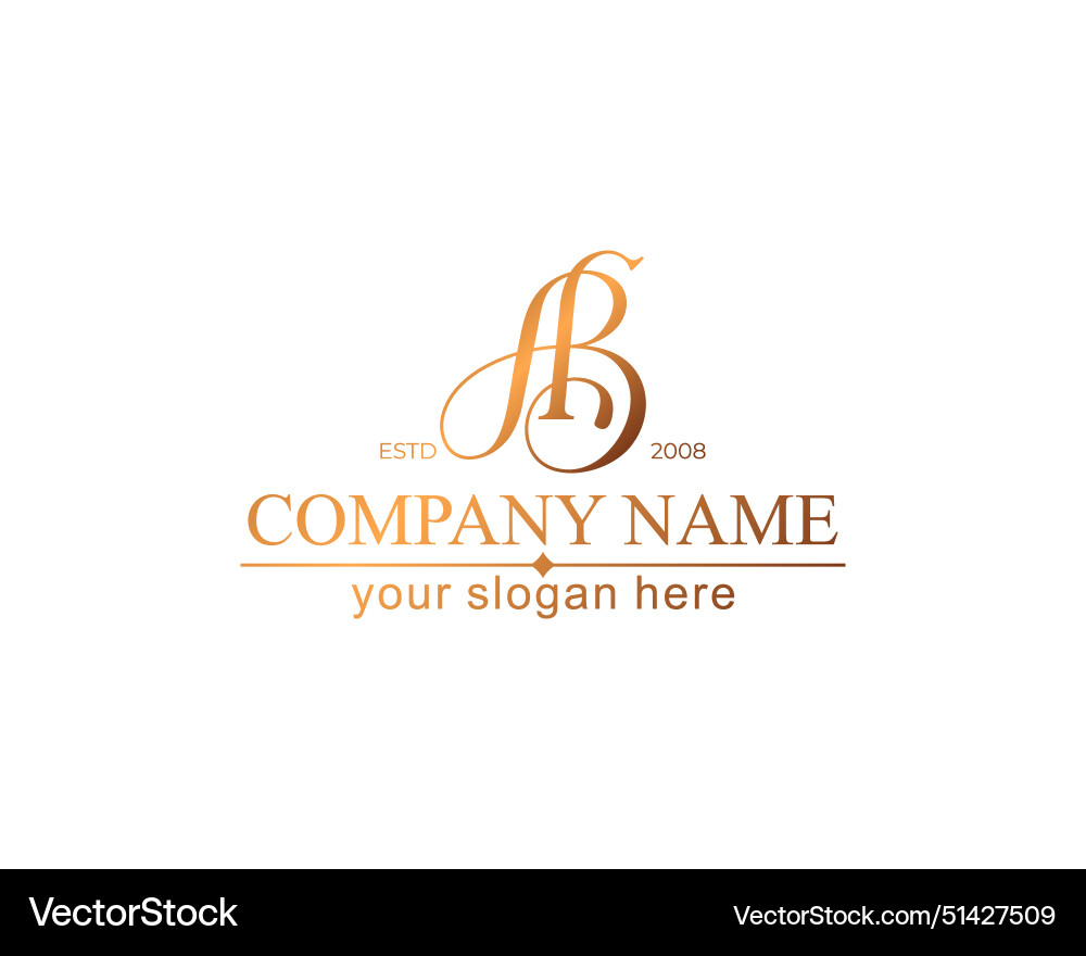 Logo ab letter template elements personal Vector Image