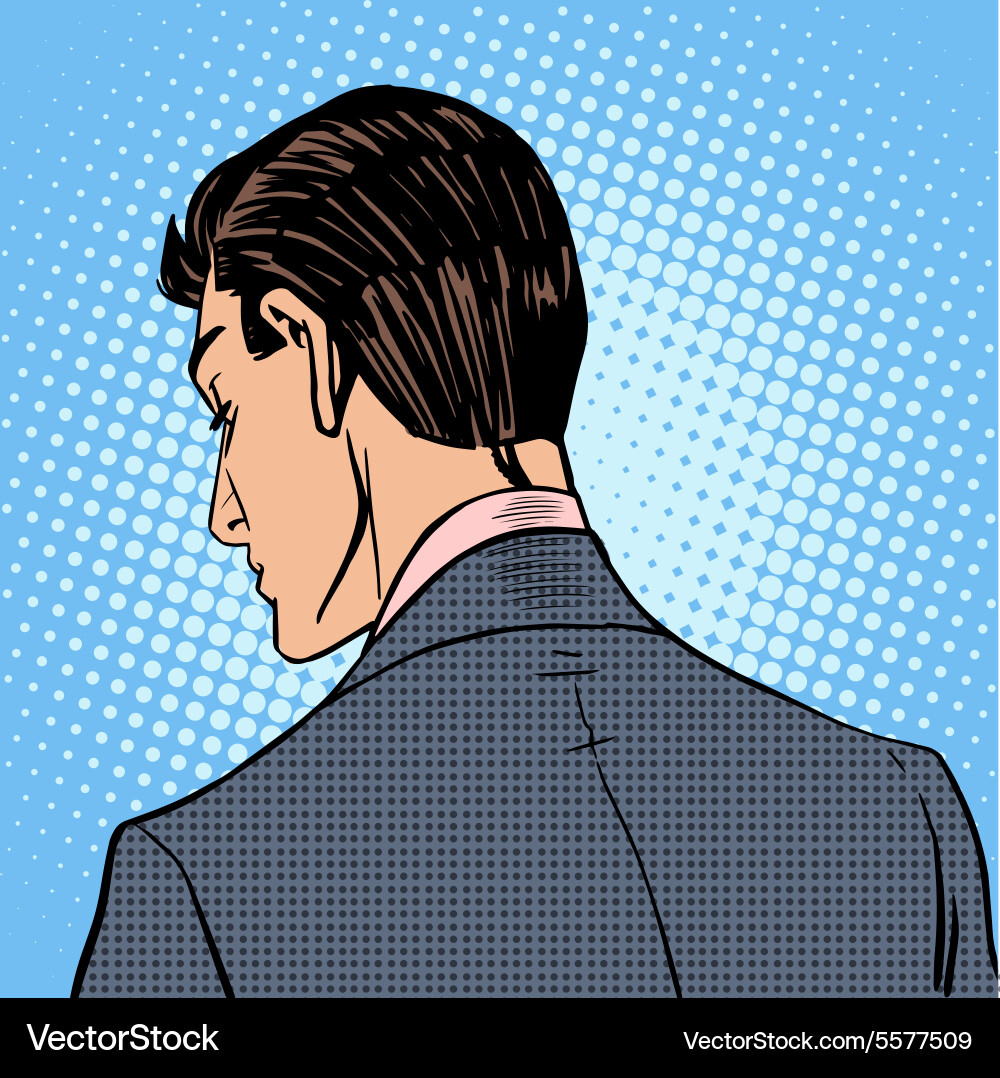 Man back out Royalty Free Vector Image - VectorStock