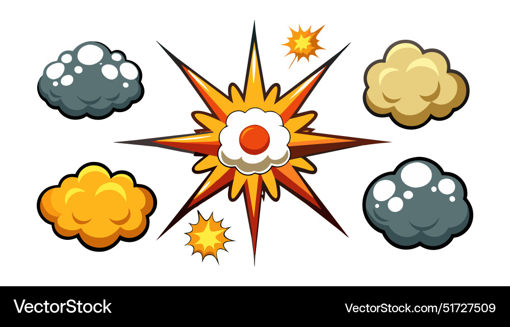 Radial explosive Wirkung Cartoon Comic Kreis Vektorbild