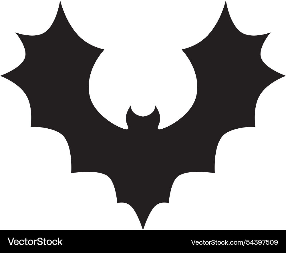 Stylized of a bat spreading Royalty Free Vector Image