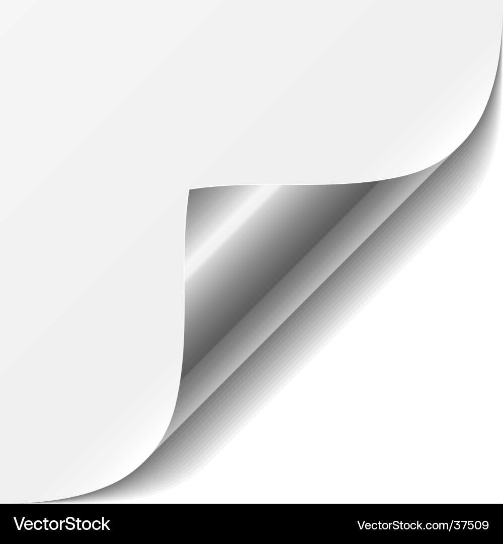 White page corner Royalty Free Vector Image - VectorStock