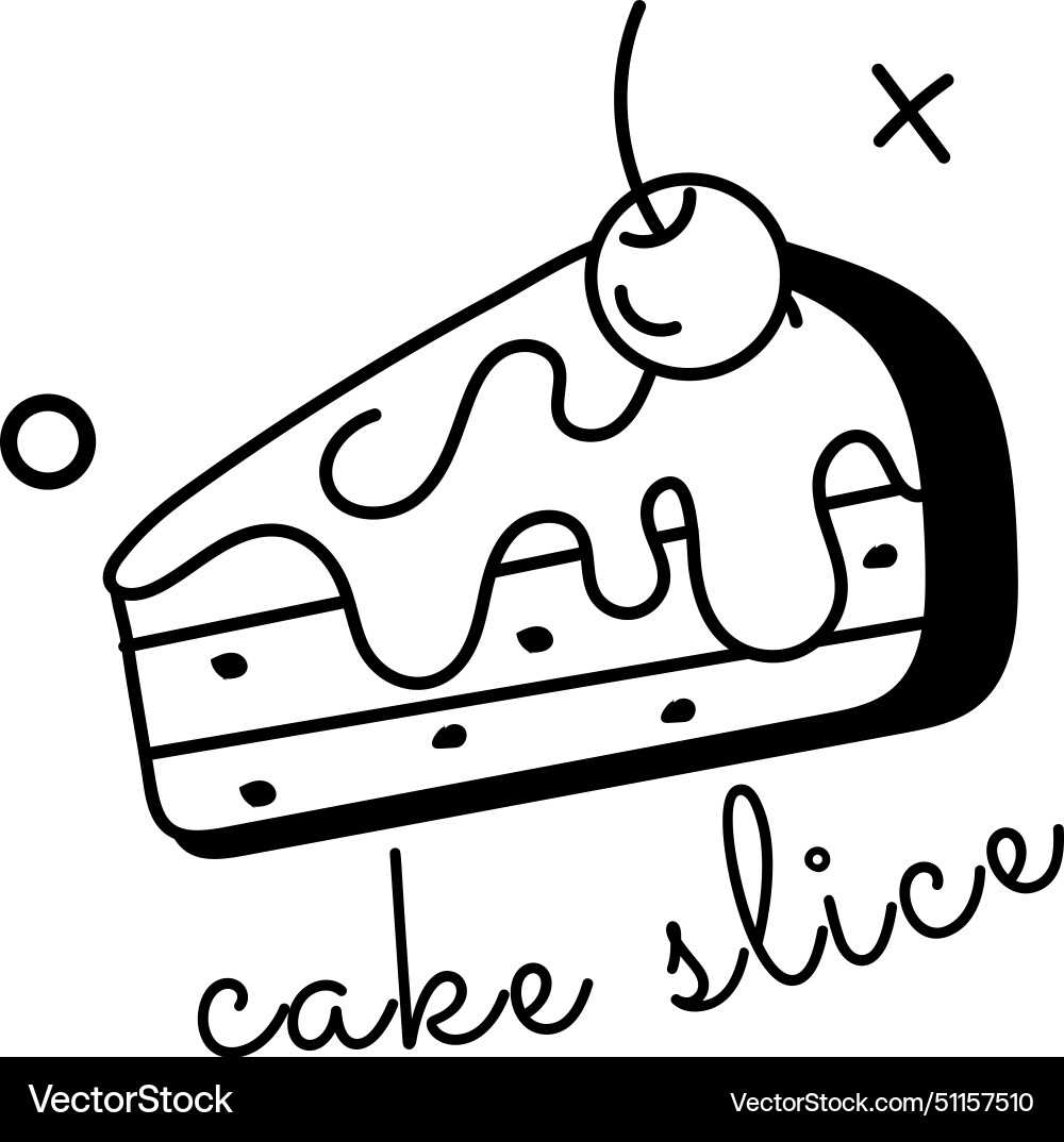 Cake slice Royalty Free Vector Image - VectorStock