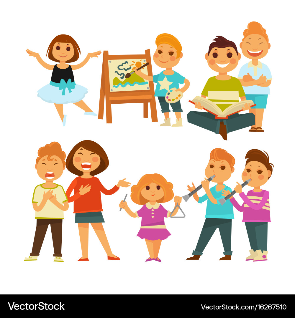Children kindergarten or school playing activity Vector Image