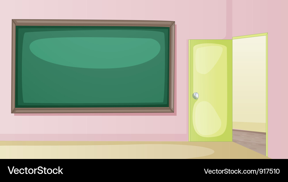 Empty classroom Royalty Free Vector Image - VectorStock