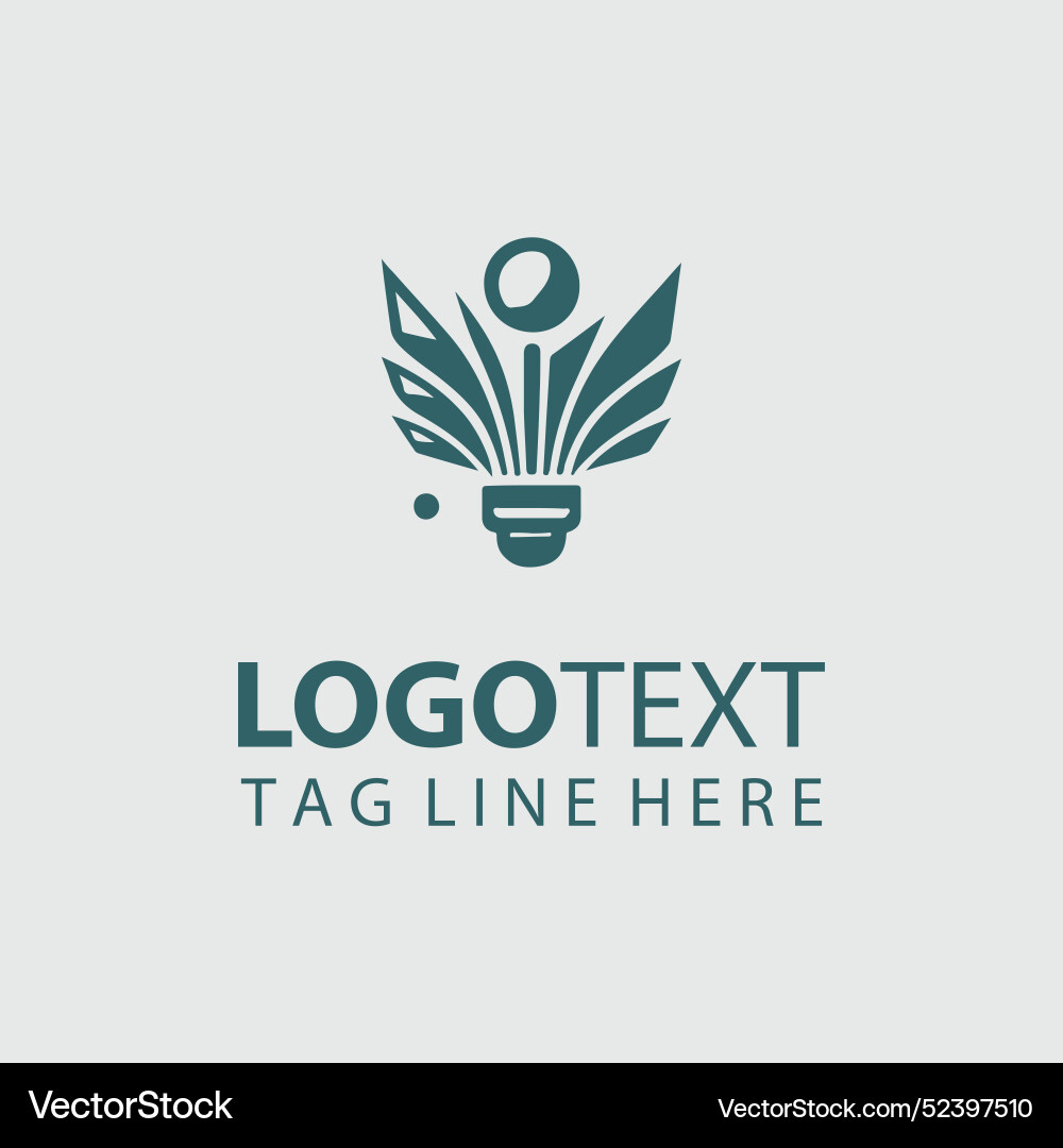 Shuttle badminton logo Royalty Free Vector Image