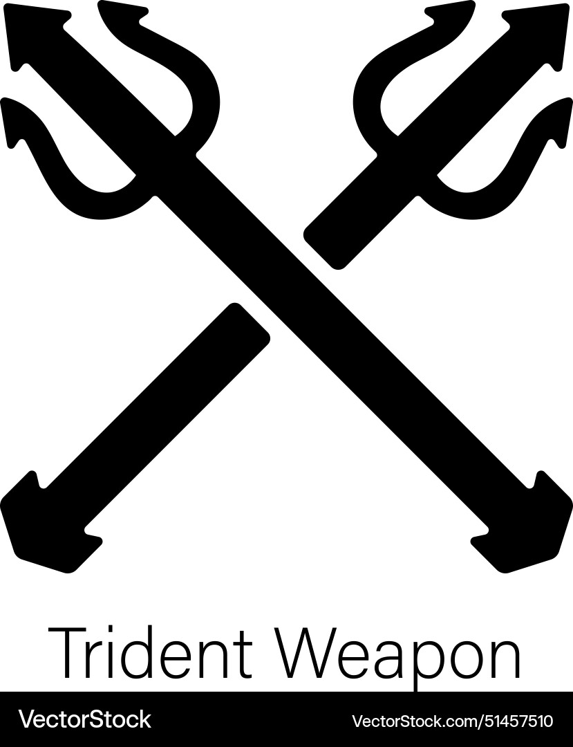 Trident weapon Royalty Free Vector Image - VectorStock