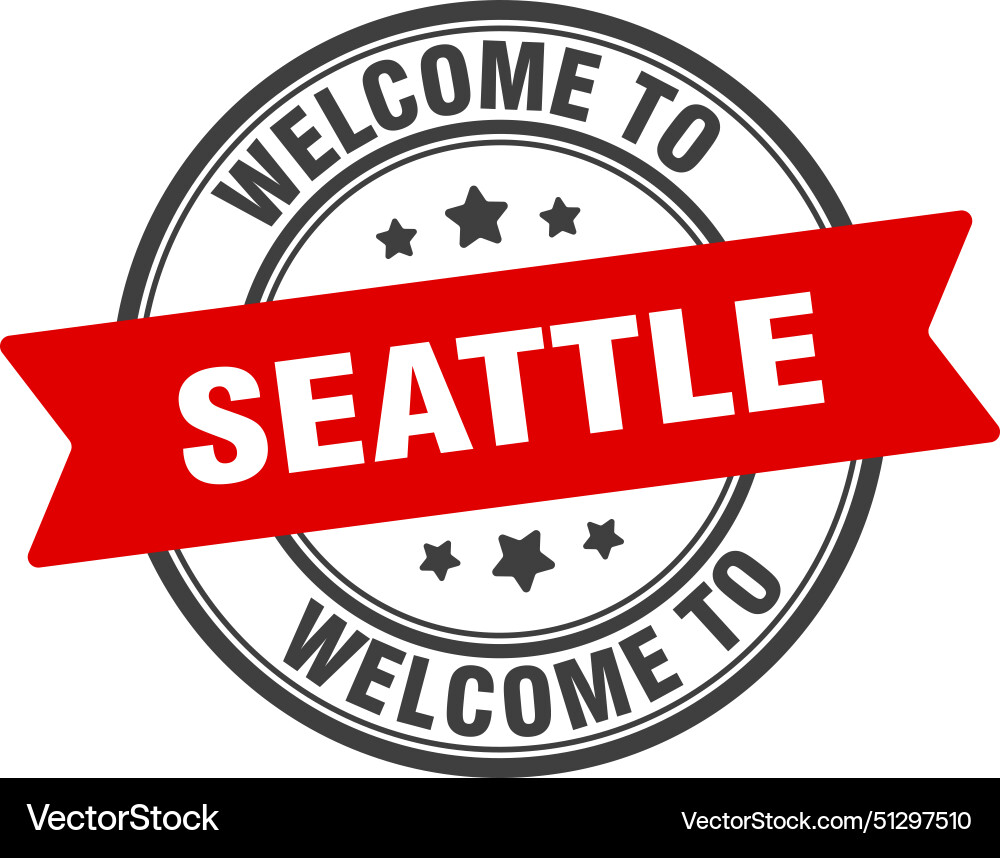 Welcome to seattle stamp round sign Royalty Free Vector