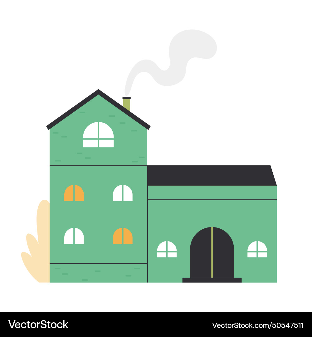 Countryside village house Royalty Free Vector Image