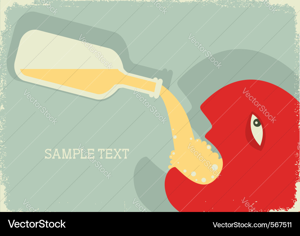 Drunk man Royalty Free Vector Image - VectorStock