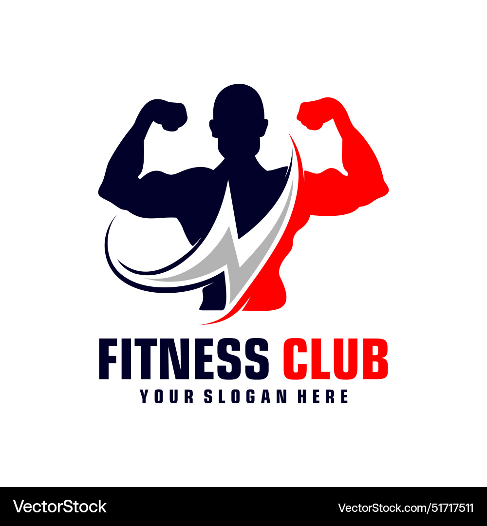Fitness logo icon design Royalty Free Vector Image
