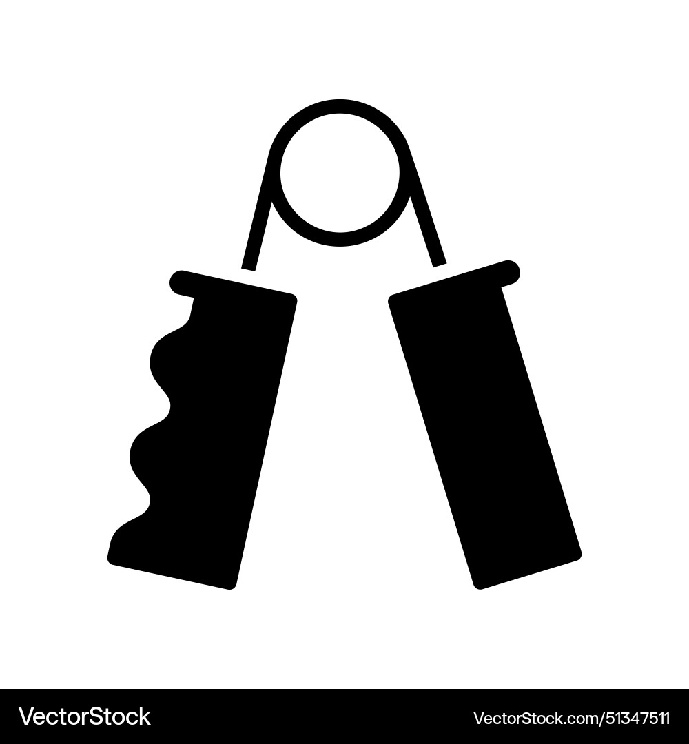Hand grip solid icon graph symbol for fitness Vector Image