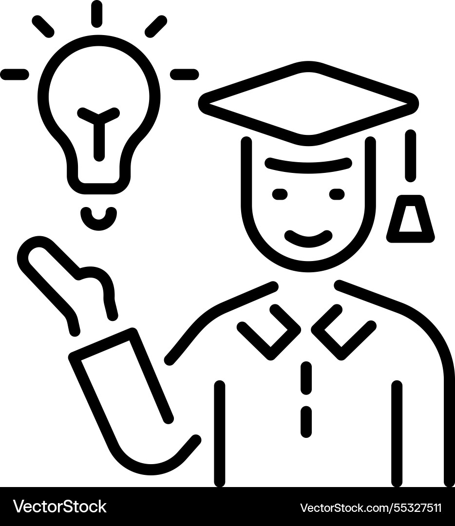 Intelligent student Royalty Free Vector Image - VectorStock