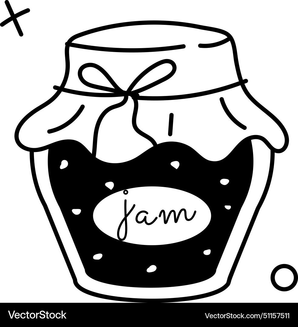 Jam jar Royalty Free Vector Image - VectorStock