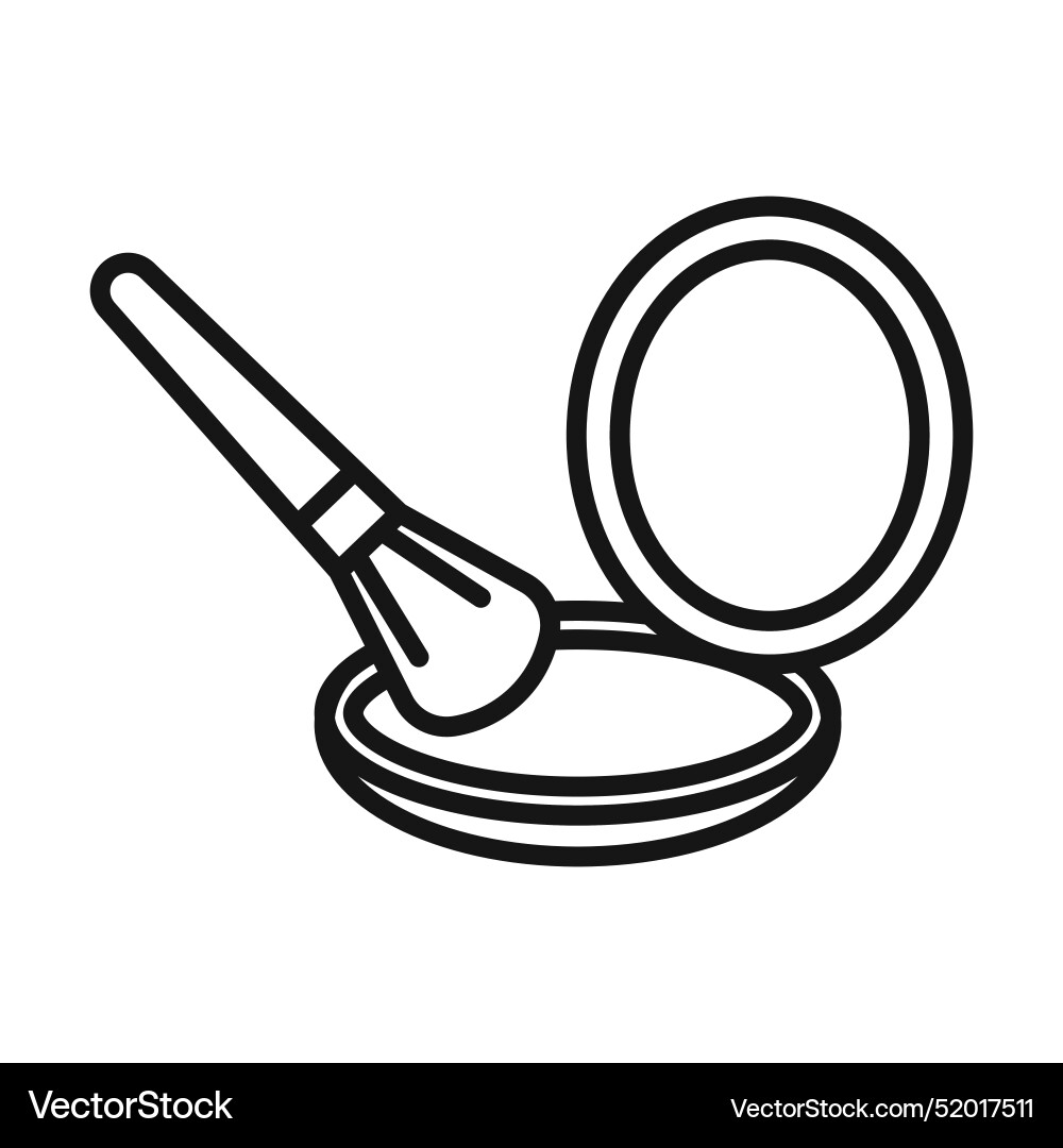 Makeup icon black line art Royalty Free Vector Image