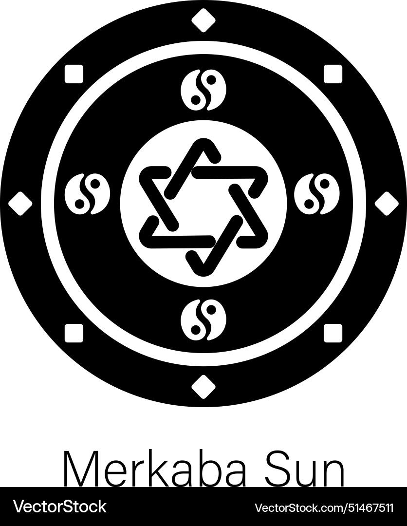Merkaba sun Royalty Free Vector Image - VectorStock