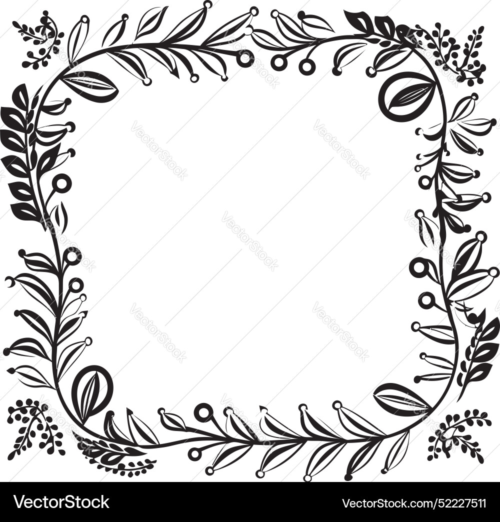 Ornamental opulence monochrome decorative frame Vector Image