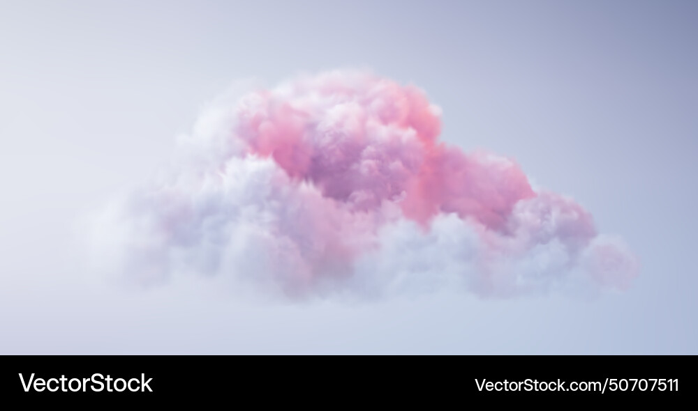 Realistic fantasy pink cloud on soft Royalty Free Vector