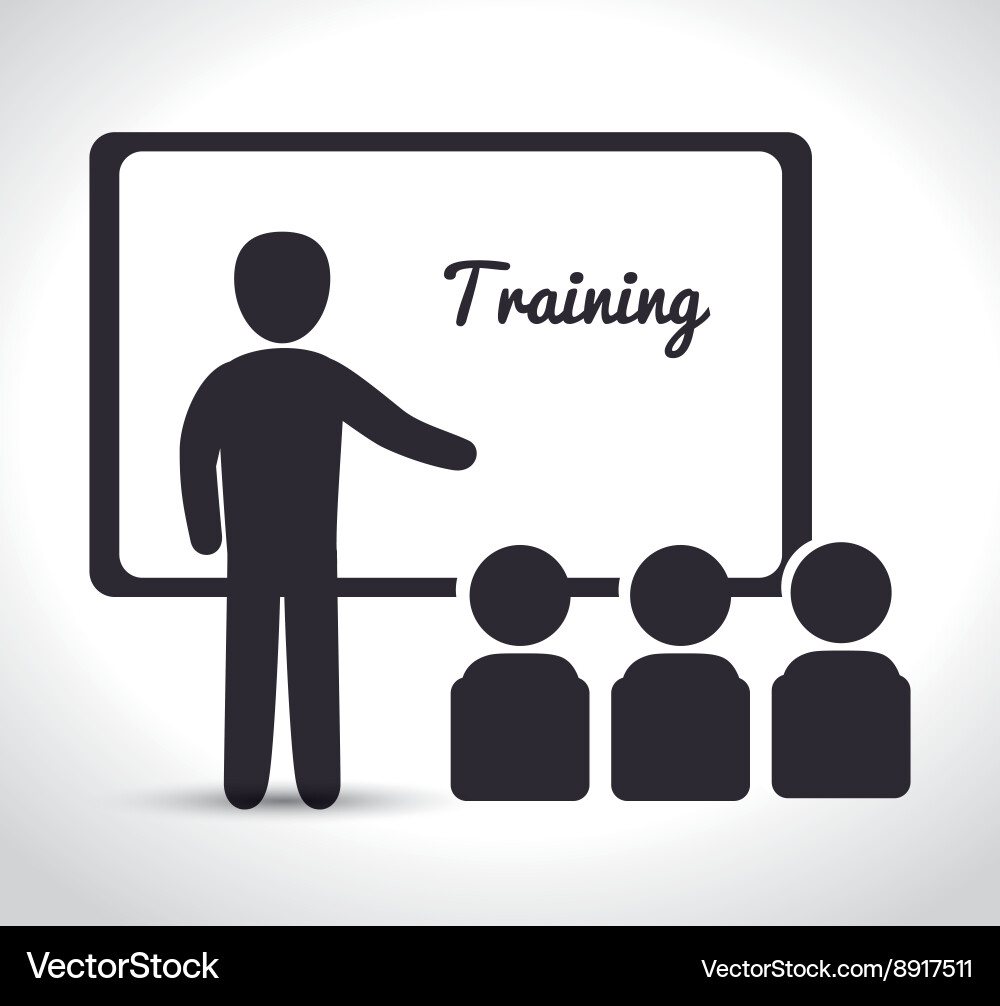 Training business design Royalty Free Vector Image